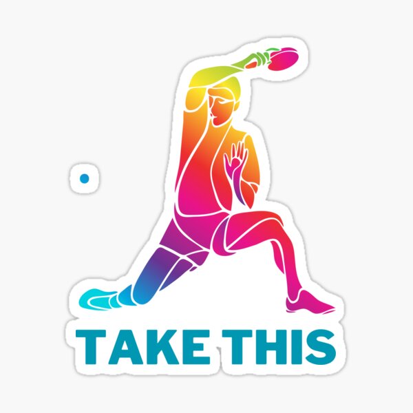 "Table Tennis Player" Sticker for Sale by GoodOldVintage | Redbubble