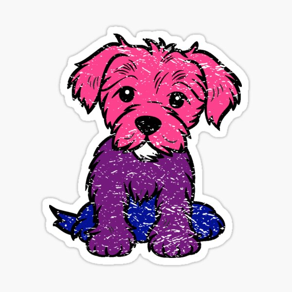 "A Vintage Dog Design In The Colors of The GenderFluid Pride Flag ...