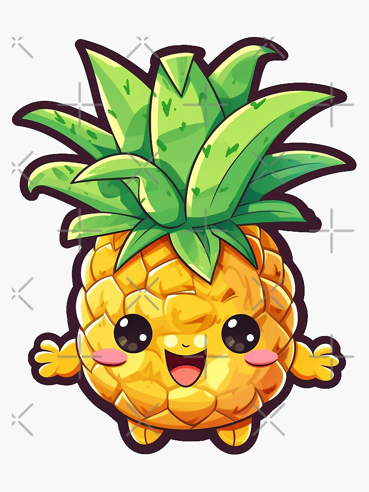 "Cute Pineapple " Sticker for Sale by AljameaMart | Redbubble