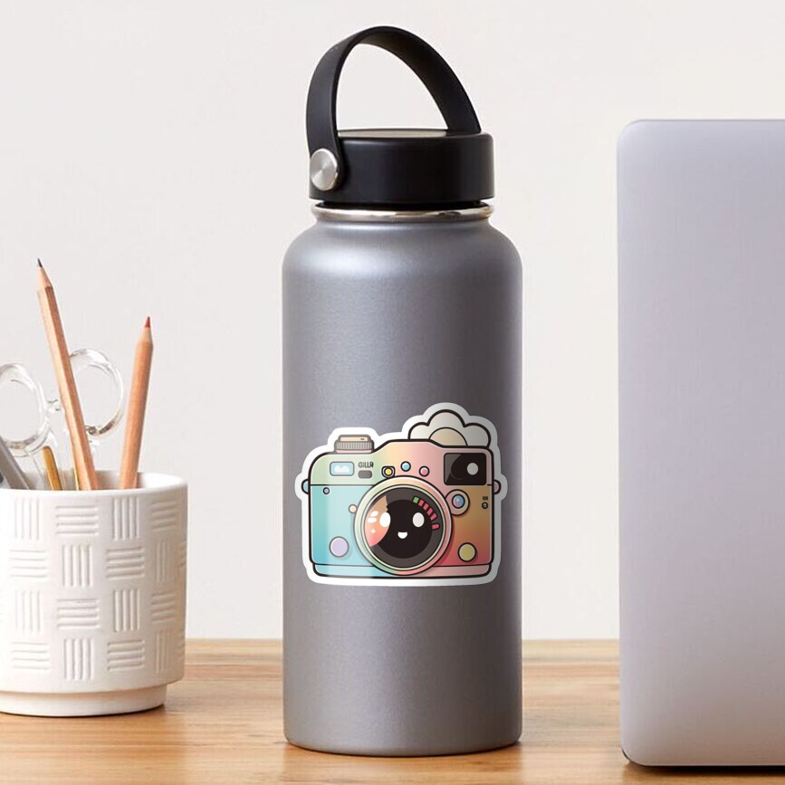 "Kawaii Style Film Camera" Sticker for Sale by TheVisualVoyage | Redbubble