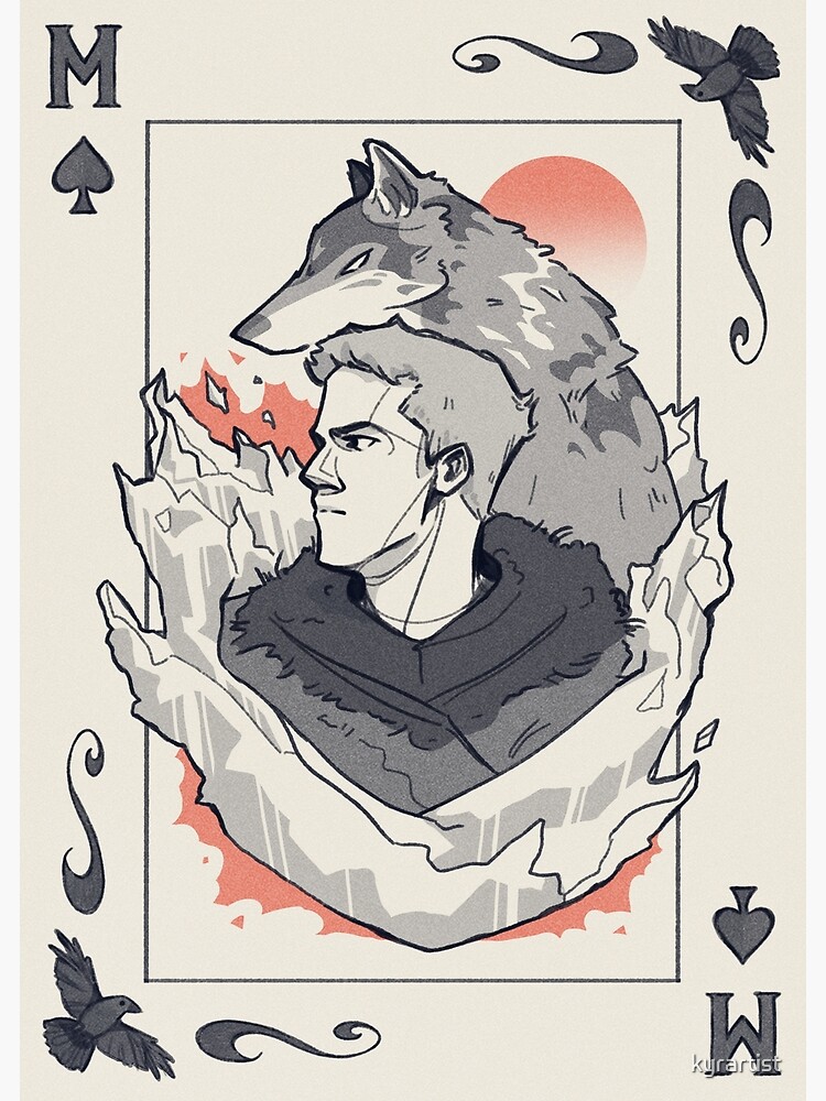 "Matthias Helvar Playing Card - Six of Crows" Postcard for Sale by ...