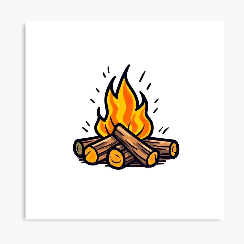 Cartoon Log Fire