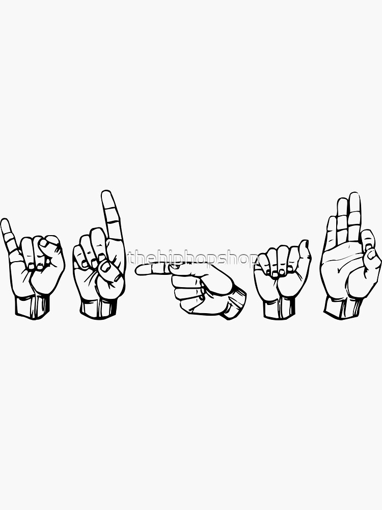 "IDGAF Sign Language" Sticker for Sale by thehiphopshop | Redbubble