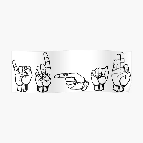 "IDGAF Sign Language" Poster by thehiphopshop | Redbubble