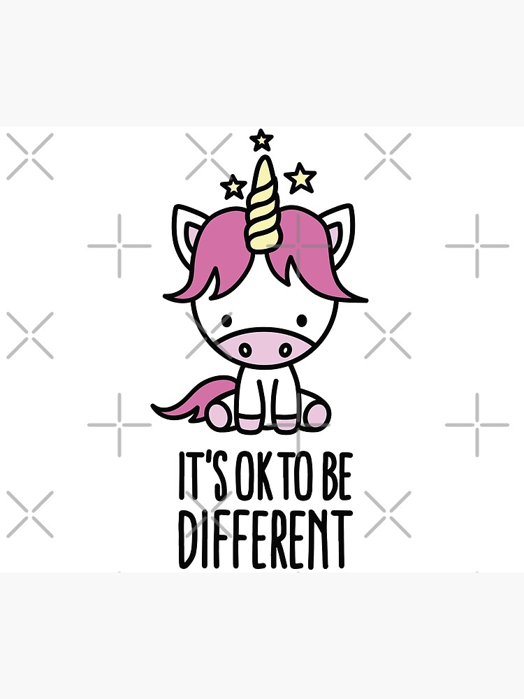"It's ok to be different - unicorn" Poster for Sale by LaundryFactory ...