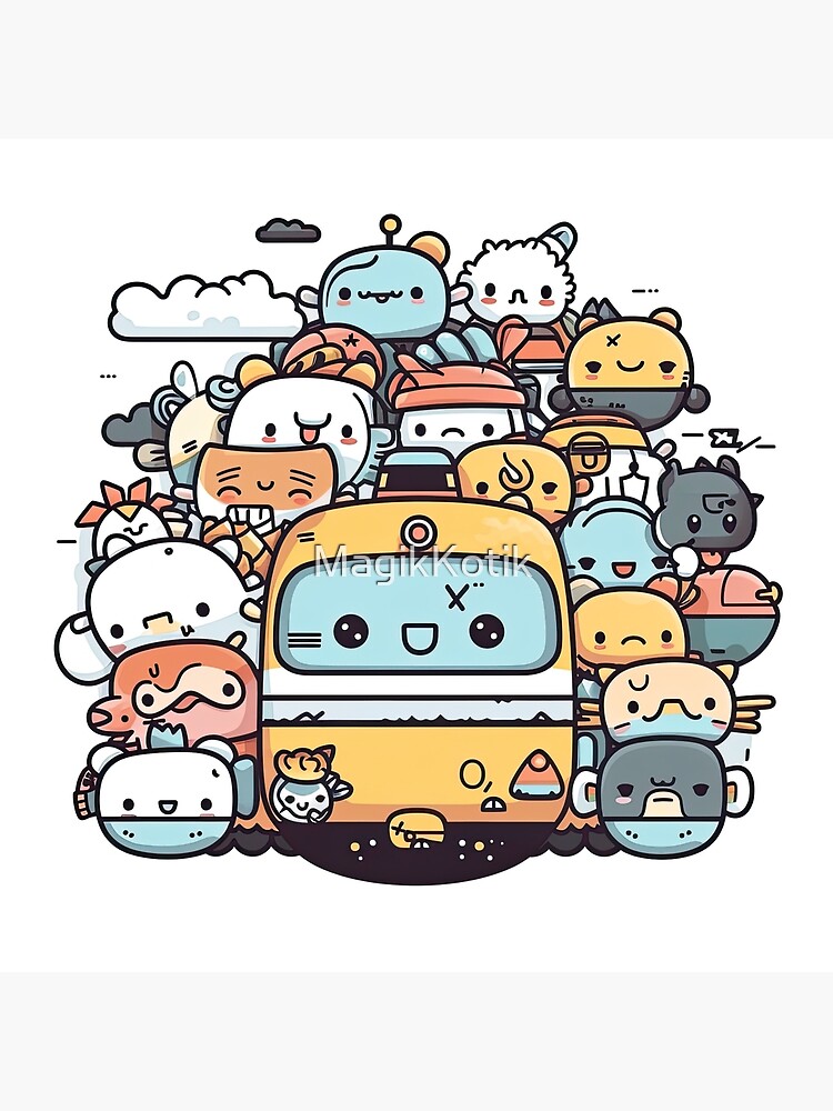 "Gakkou Basu no Kawaii Sekai" Art Board Print by MagikKotik | Redbubble