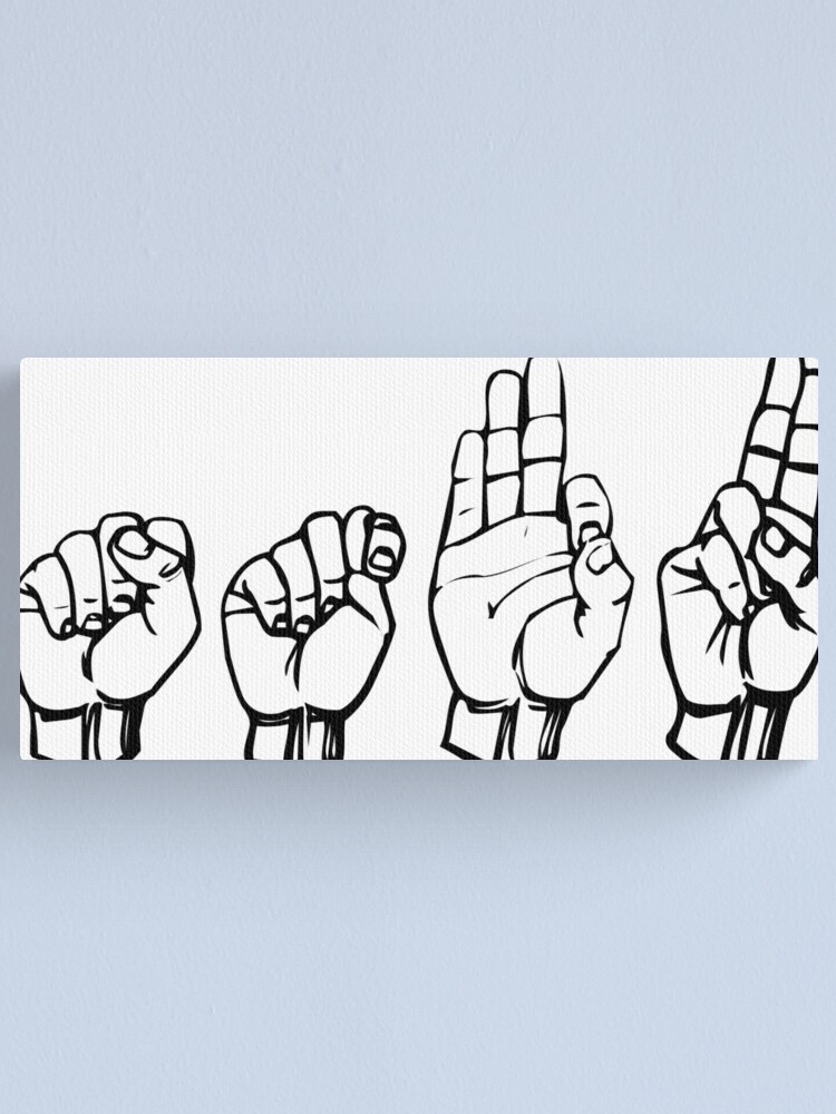 "STFU Sign Language" Canvas Print by thehiphopshop | Redbubble