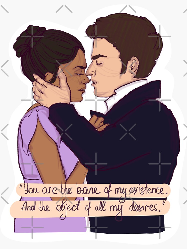 "Bridgerton story. Season 2. Kate Sharma and Antony Bridgerton Sticker ...