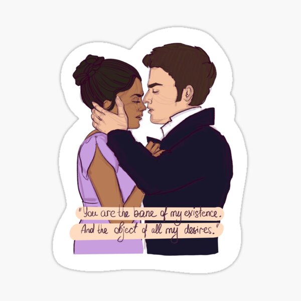 "Bridgerton story. Season 2. Kate Sharma and Antony Bridgerton Sticker ...