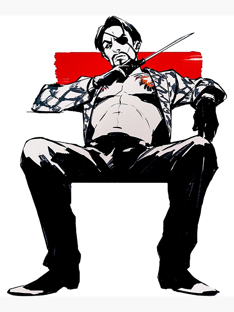 Goro Majima T SHIRT yakuza 0 1 2 3 4 5 kiwami dead souls sticker ...