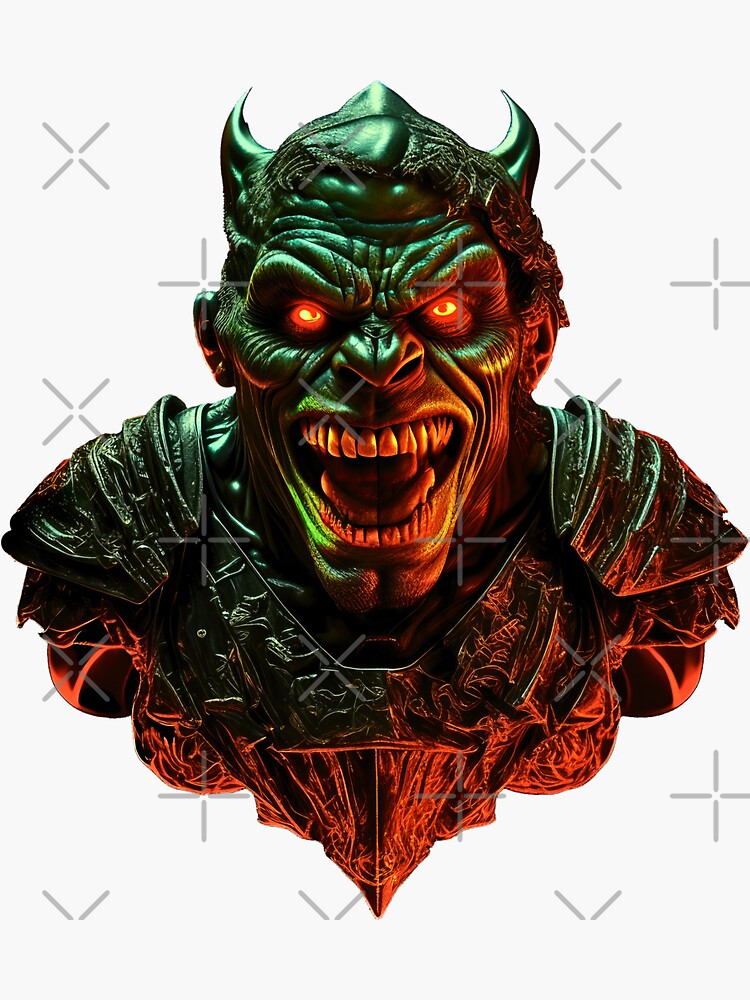 "Legendary Orc: Menacing Monster with Detailed Armor & Sharp Teeth ...