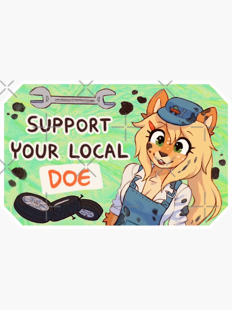 "Support your local doe!" Sticker for Sale by waspsalad | Redbubble