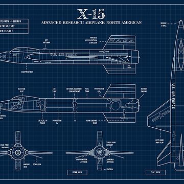 "NASA X-15. Advanced Research Airplane. North American (Navy Blueprint ...