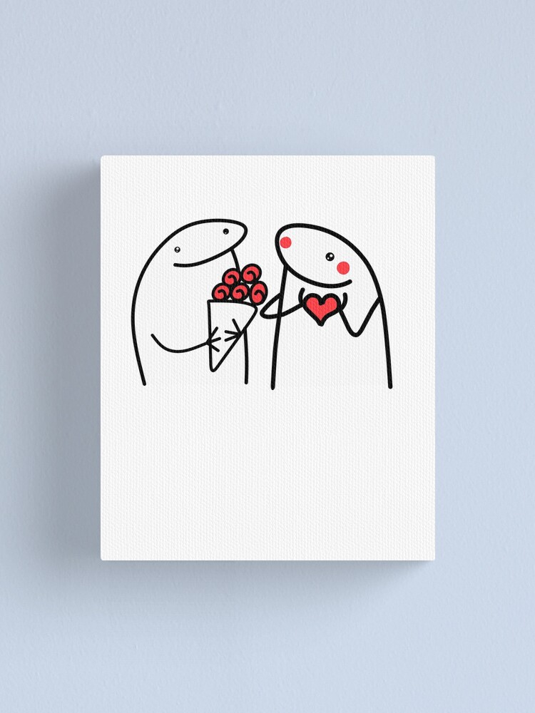 Lienzo for Sale con la obra «Flork enamorado de rosas rojas» de ...