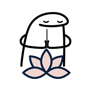 "flork yoga relaxing meditation" Sticker for Sale by DESIGNIRIS | Redbubble