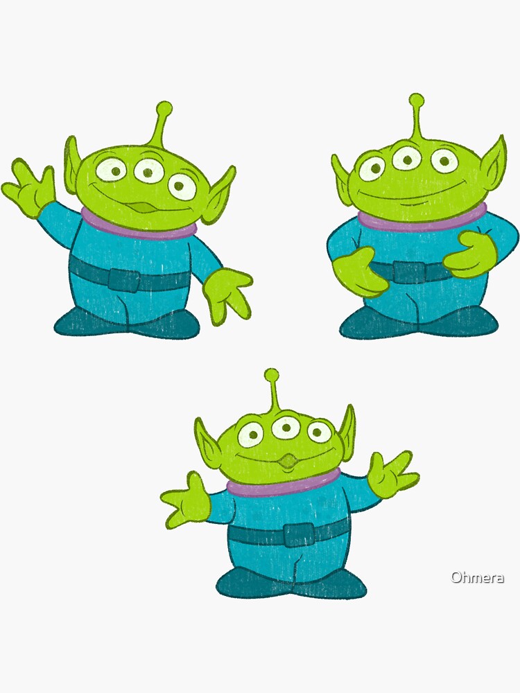 "Little Green Aliens" Sticker for Sale by Ohmera | Redbubble