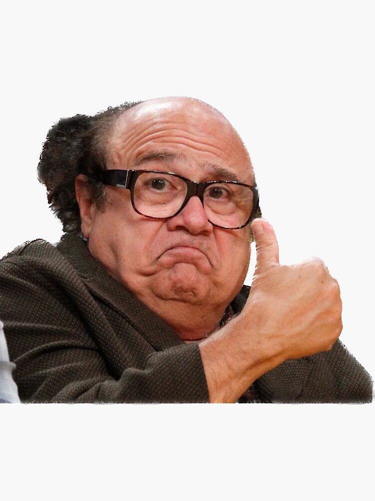 "Danny DeVito Thumbs Up" Sticker for Sale by soupthedog | Redbubble