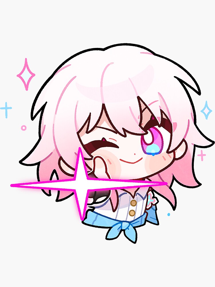 "March 7th Honkai Star Rail Cute Chibi Sticker" Sticker for Sale by ...
