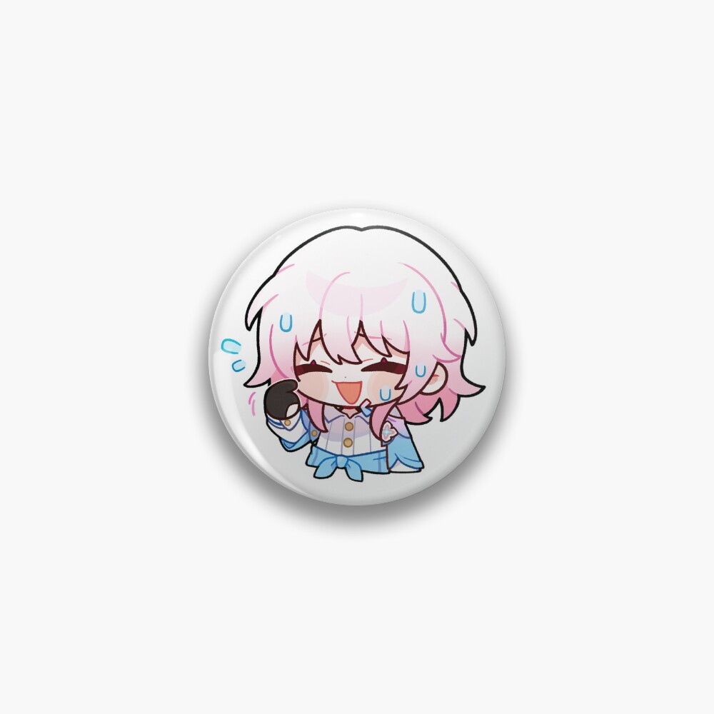 "March 7th Honkai Star Rail Cute Chibi Sticker Nervous" Sticker for ...