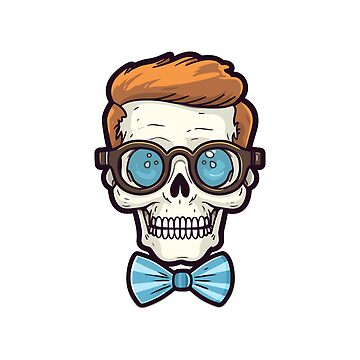 "Nerd Skull Emoji" Sticker for Sale by Artwyz | Redbubble