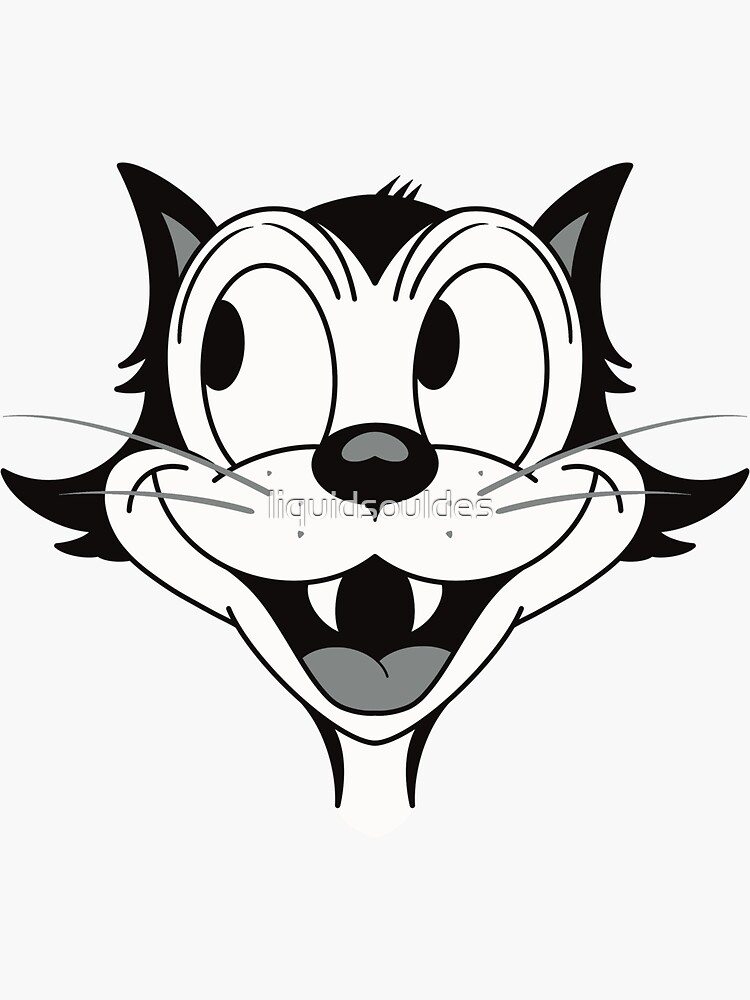 "Retro Cartoon Cat" Sticker for Sale by liquidsouldes | Redbubble