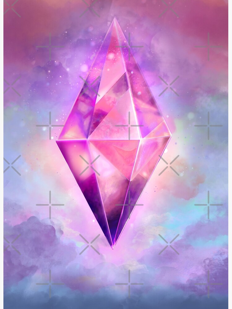 "Sims Pink Aesthetic Plumbob" Poster for Sale by JessiDeerArt | Redbubble