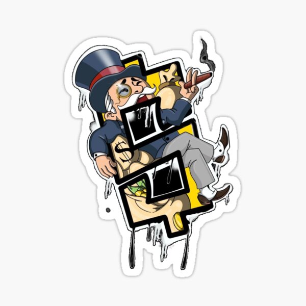 "Monopoly Man" Sticker for Sale by Slickskillz11 | Redbubble