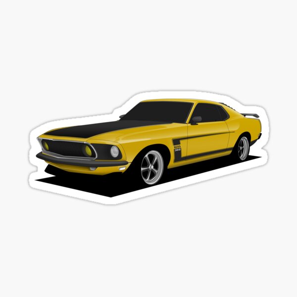 "Mustang Boss" Sticker by Turboosted | Redbubble