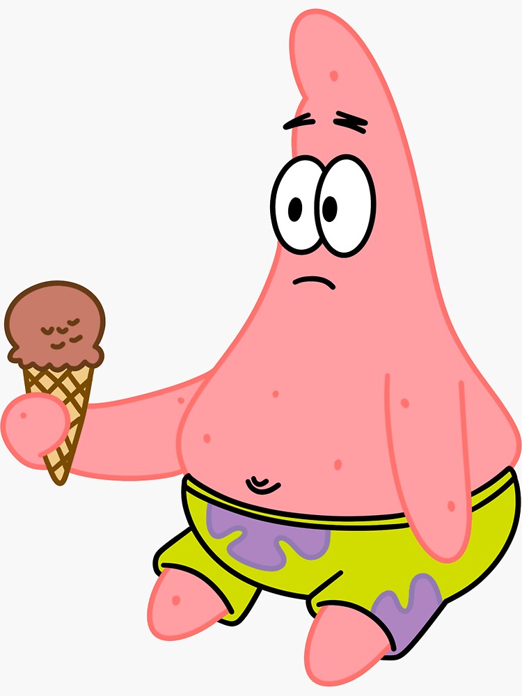 "Ice Cream Patrick " Sticker for Sale by JSYdesigns | Redbubble