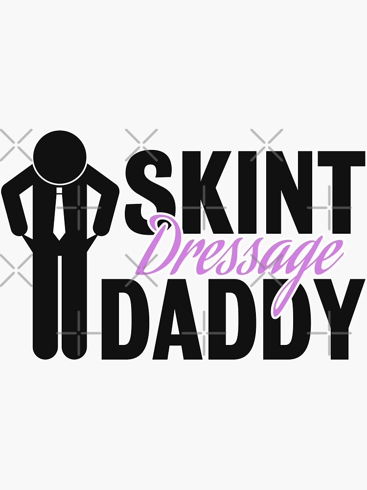 "Skint Dressage Daddy logo" Sticker by DressageDaddy | Redbubble