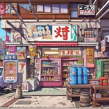 "Japanese Anime Convenience Store" Sticker for Sale by madebykyra ...