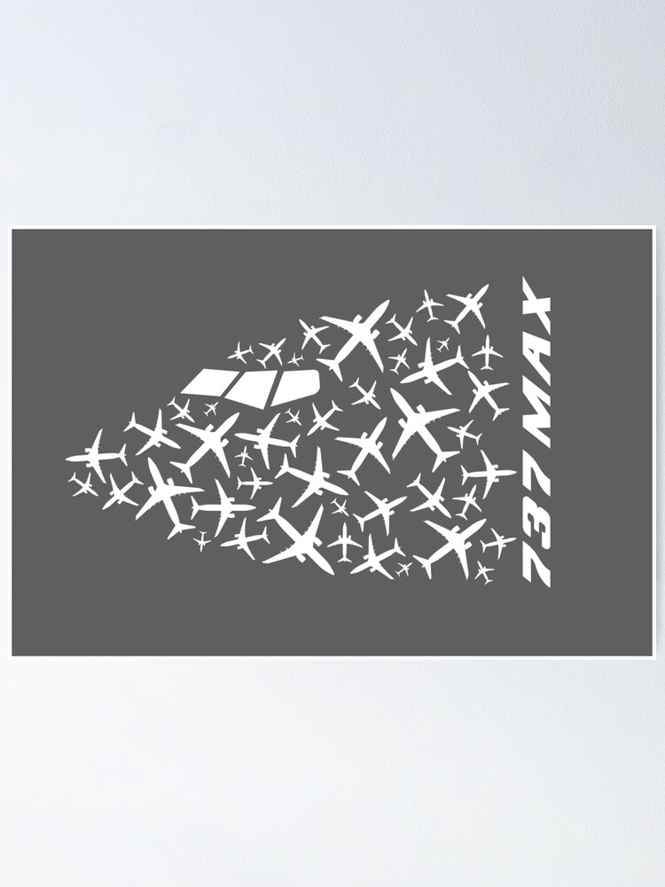"737 MAX" Poster by flyhighaviator | Redbubble