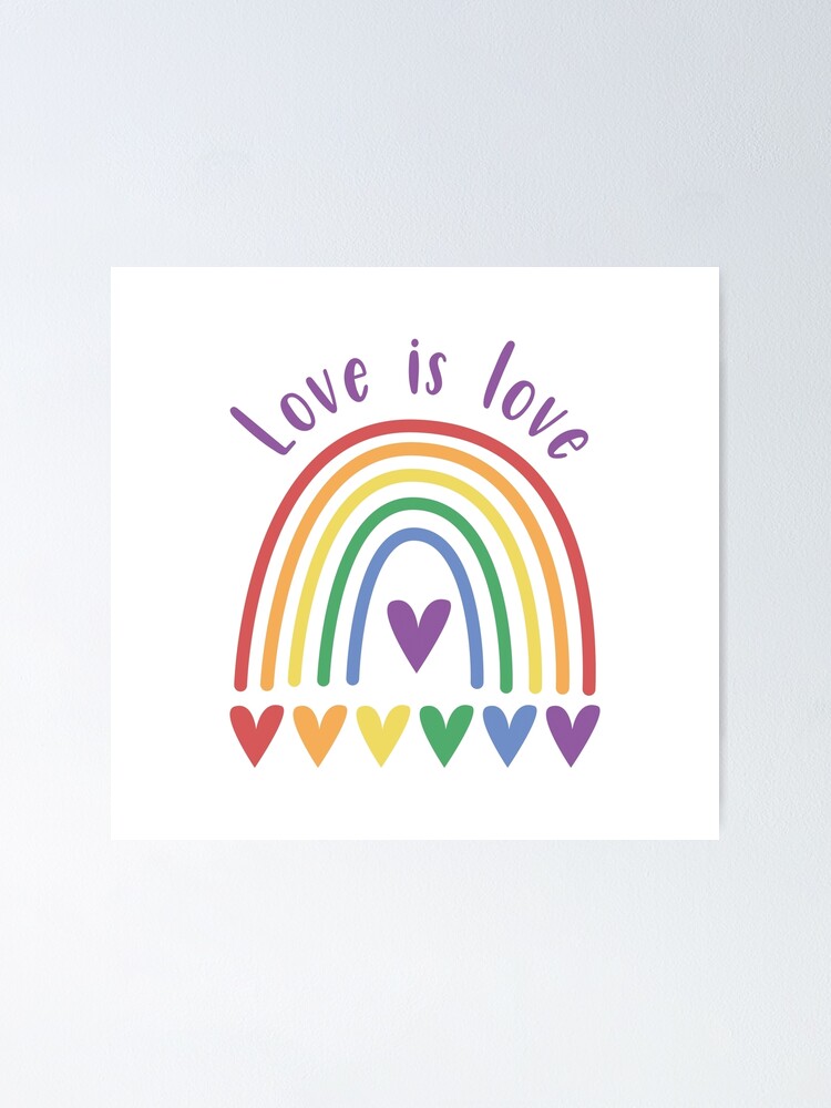 "Love is love, LGBT, Pride 2023" Poster for Sale by cute-tees | Redbubble