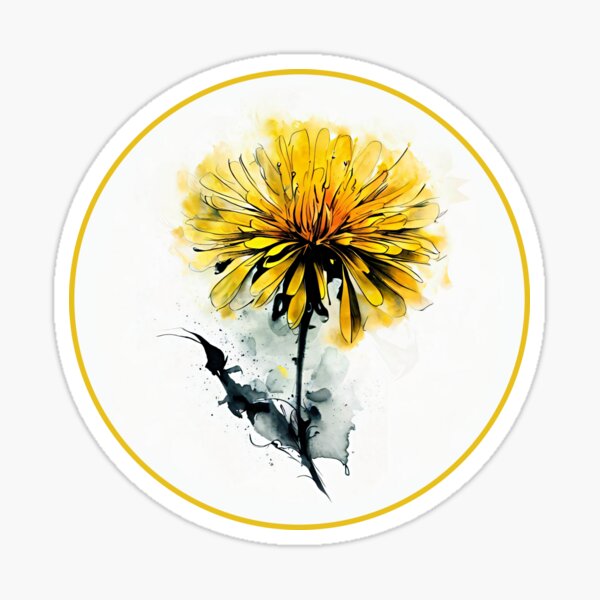 "Dandelion Flower v.1 - Aesthetic" Sticker for Sale by WildflowerHut ...