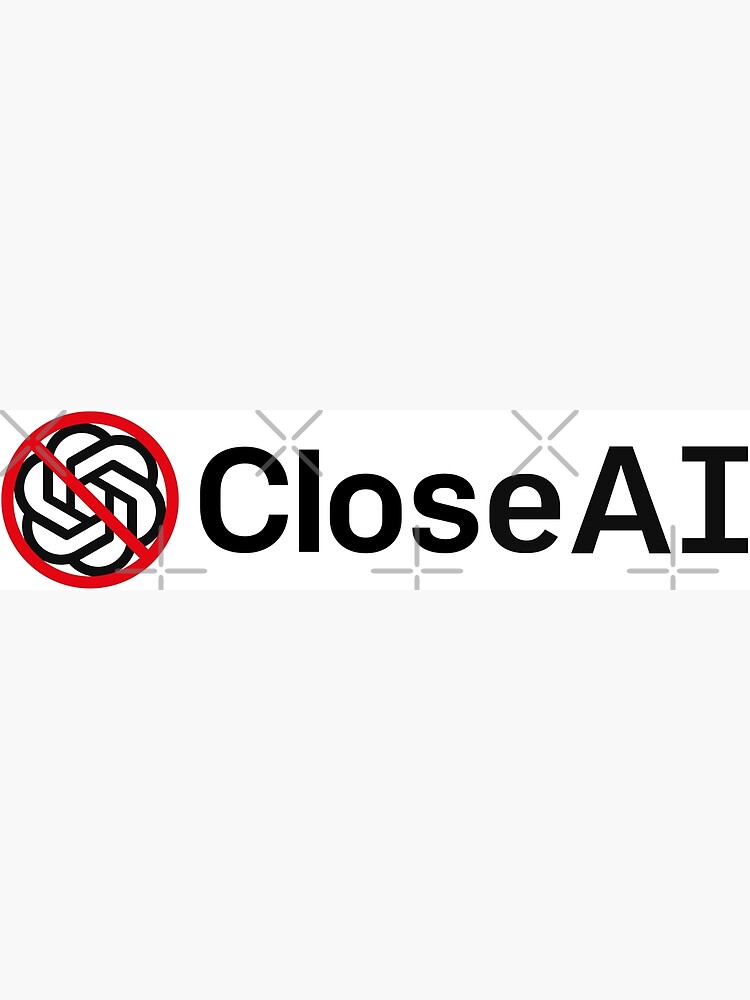 "CloseAI Parody Funny AI Logo" Poster for Sale by Umairuem | Redbubble