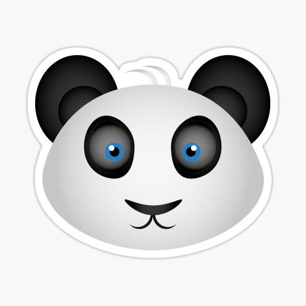 "Cute panda with blue eyes" Sticker for Sale by aneteser | Redbubble