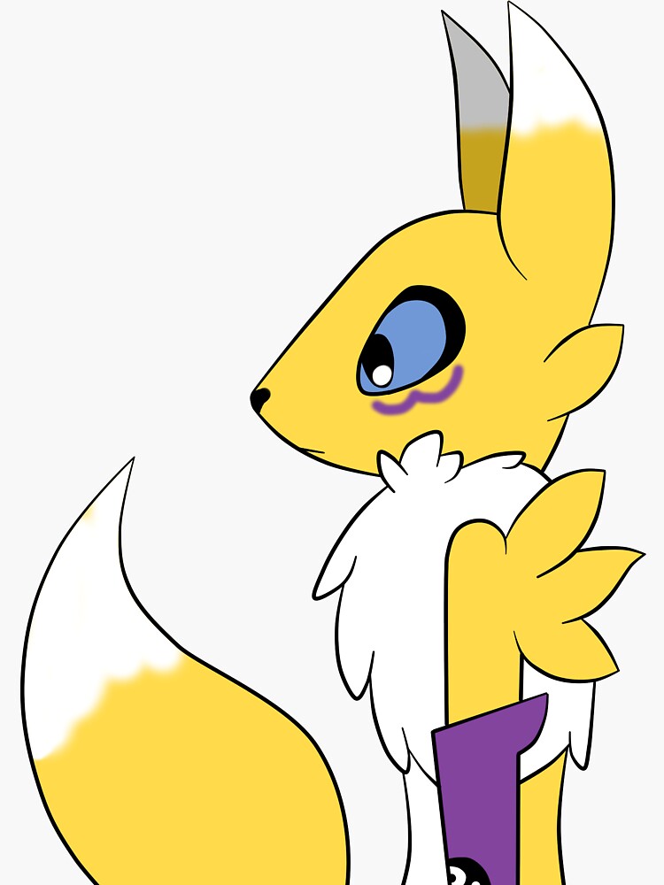 "Chibi Renamon Transparent " Sticker for Sale by Beelzebub123 | Redbubble