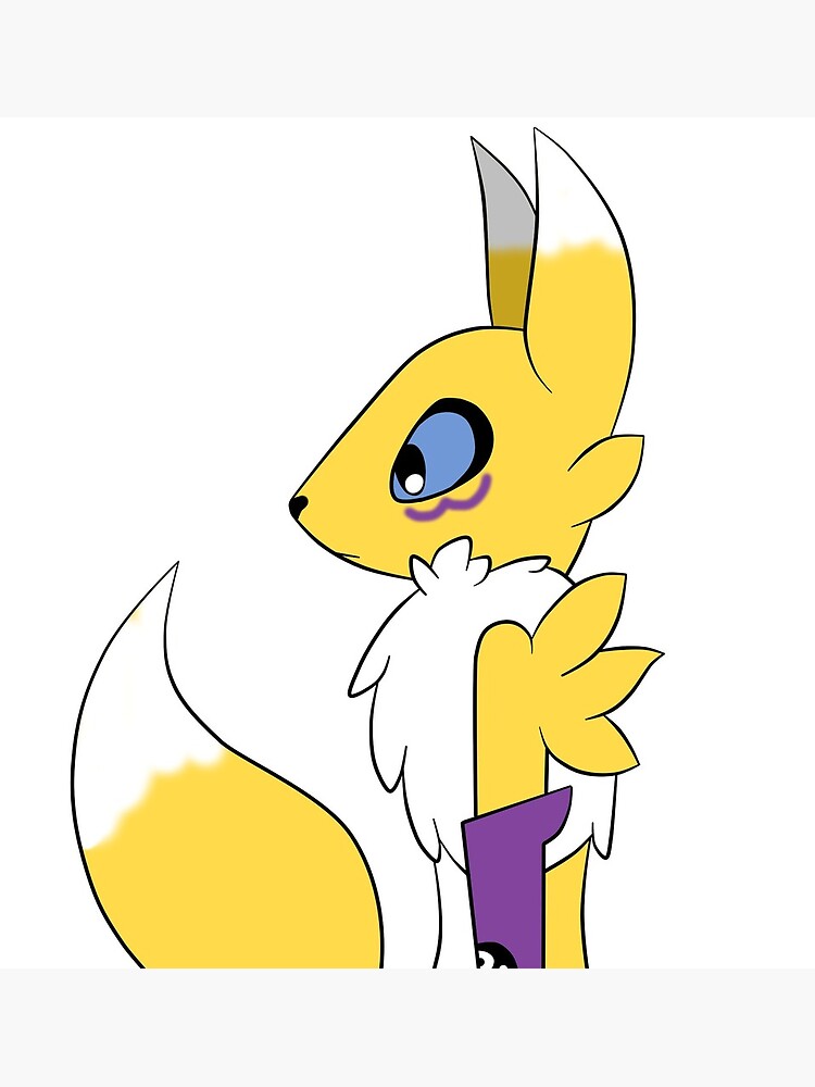 "Chibi Renamon Transparent " Art Print for Sale by Beelzebub123 | Redbubble