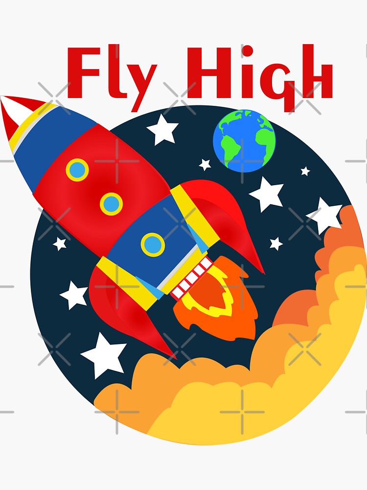 "Fly High Vector Art" Sticker for Sale by CreativeFrndz | Redbubble