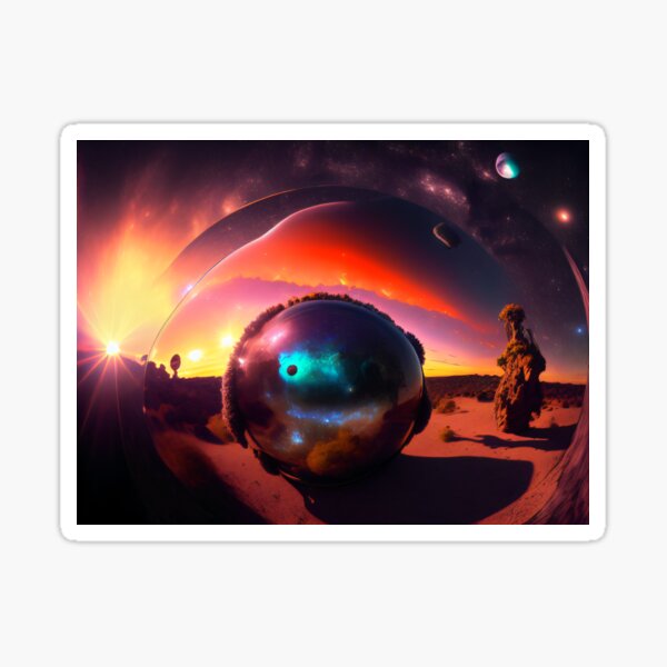 "Exoplanet Kepler-90X sureal, fictional, colorful." Sticker for Sale by ...