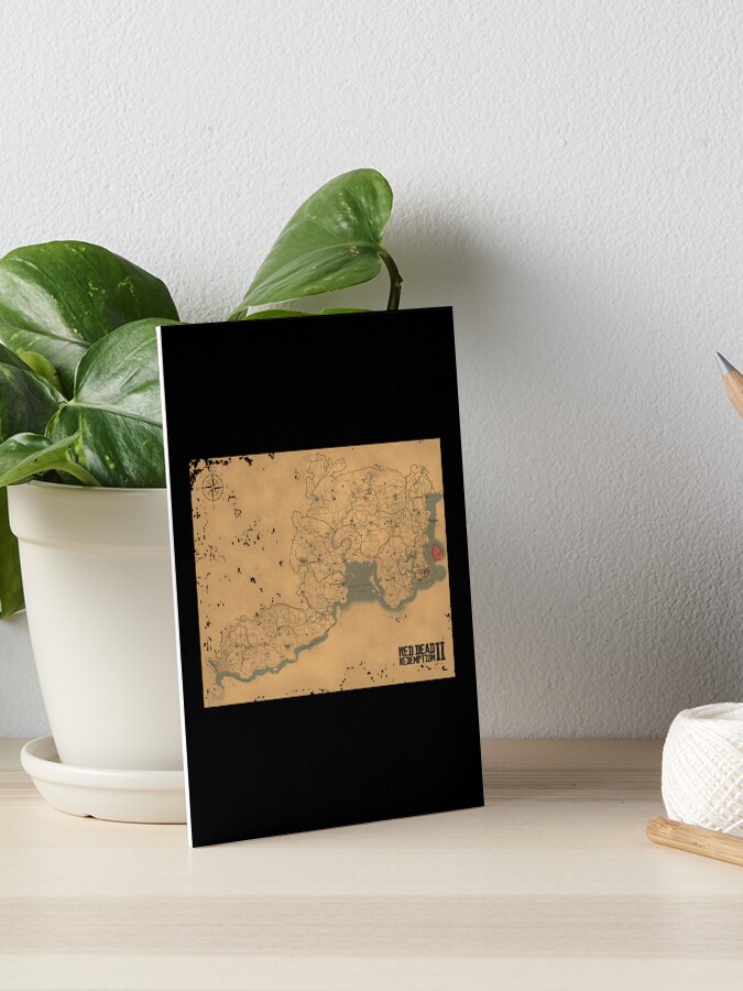 "Red Dead Redemption 2 Map- RDR2 Map" Art Board Print for Sale by ...