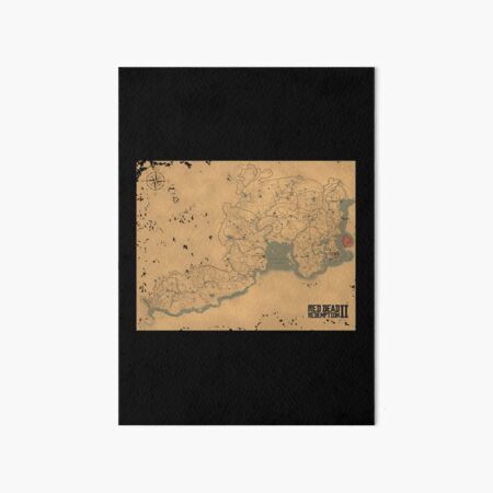 "Red Dead Redemption 2 Map- RDR2 Map" Art Board Print for Sale by ...