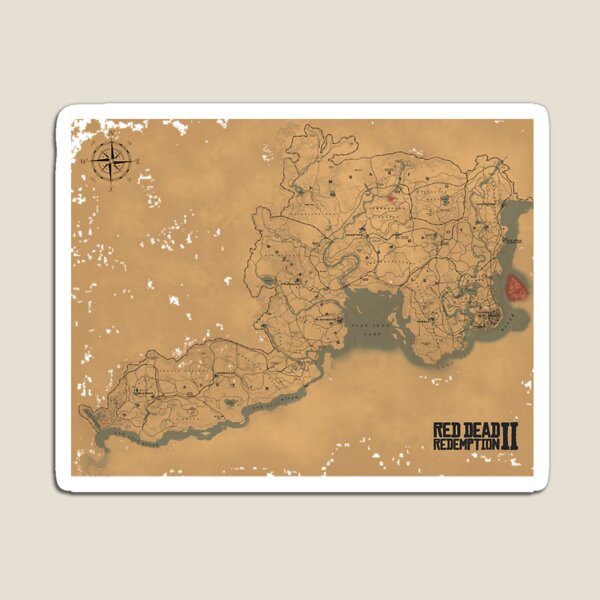 "Red Dead Redemption 2 Map- RDR2 Map" Magnet for Sale by JaimeMcmanus ...