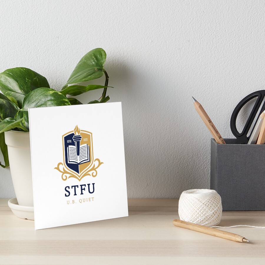 "STFU logo" Sticker for Sale by knoxysf | Redbubble