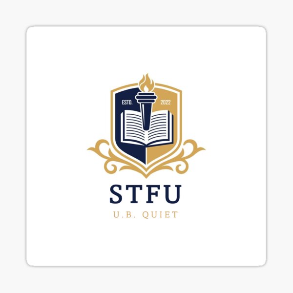 "STFU logo" Sticker for Sale by knoxysf | Redbubble