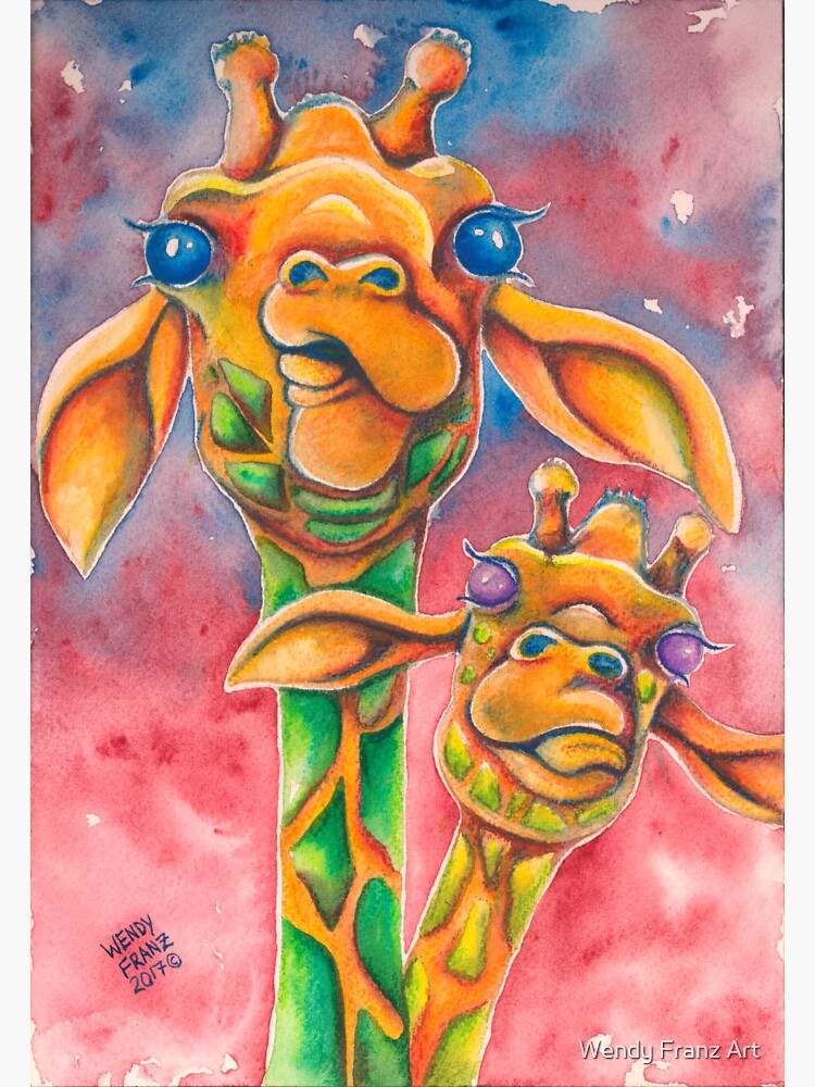 ""Sup" Giraffes" Sticker by WendyFranzArt | Redbubble