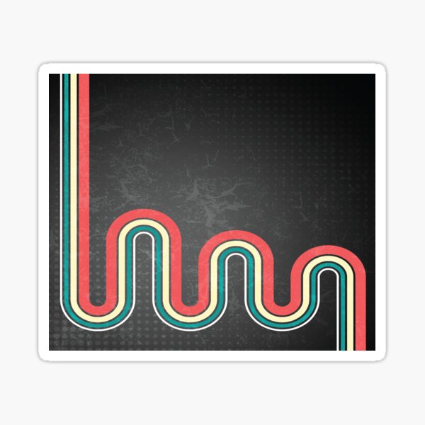 "RETRO BACKGROUND Abstract Art" Sticker for Sale by BruceALMIGHTY ...