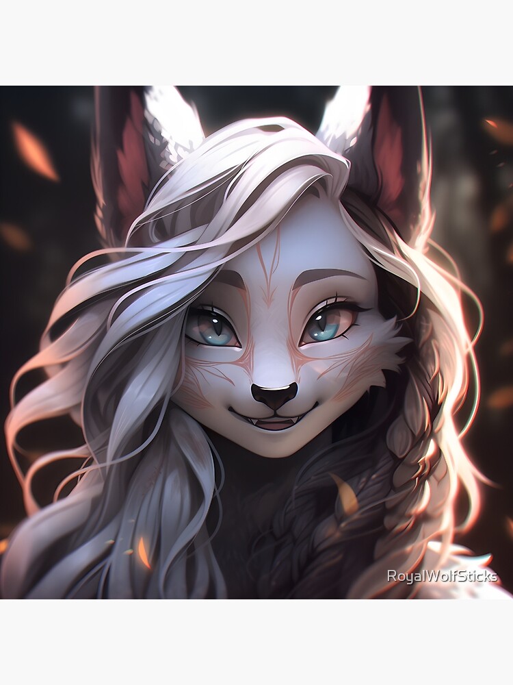 "Cute Furry Girl" Art Board Print for Sale by RoyalWolfSticks | Redbubble