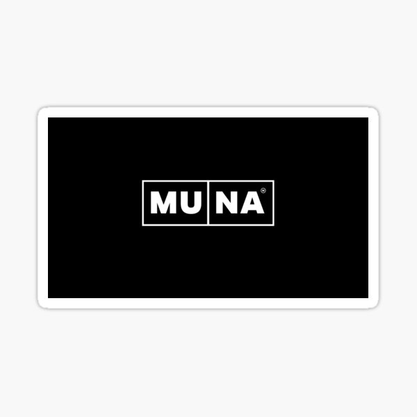 "MUNA | White Logo " Sticker for Sale by designsbygee | Redbubble