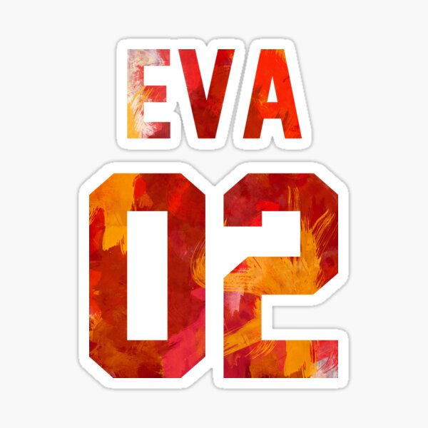 "EVA-02 (Neon Genesis Evangelion)" Sticker for Sale by ashplus | Redbubble